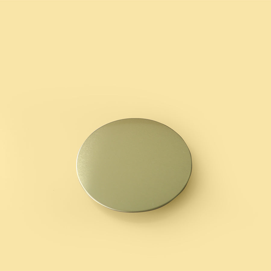 Flat Tin Lid Large - Yellow Gold | Scent Method
