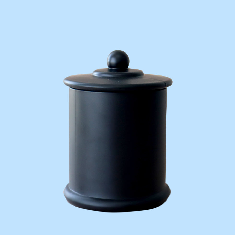 Danube Type Candle Jar Large With Knob Lid - Matte Black | Scent Method