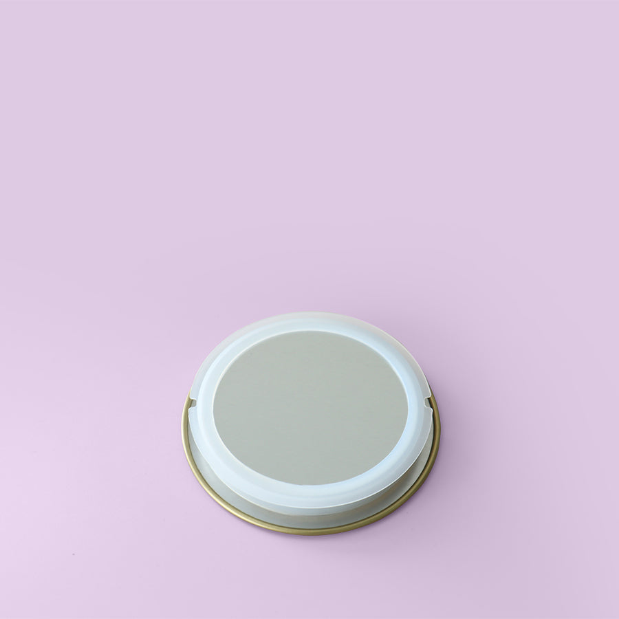 Flat Tin Lid Large - Yellow Gold | Scent Method